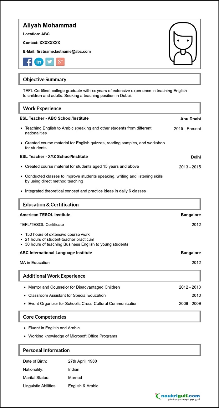 How To Write A CV For English Teaching Jobs In Dubai 